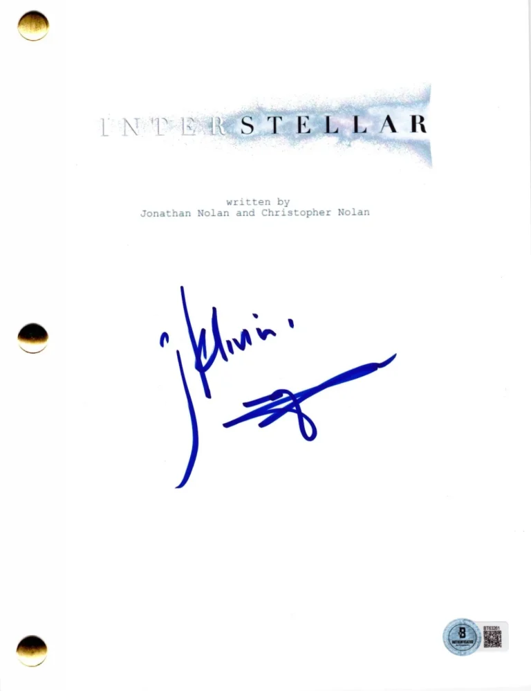 Matthew McConaughey Signed Interstellar Full Script Authentic Autograph Beckett | Autographia