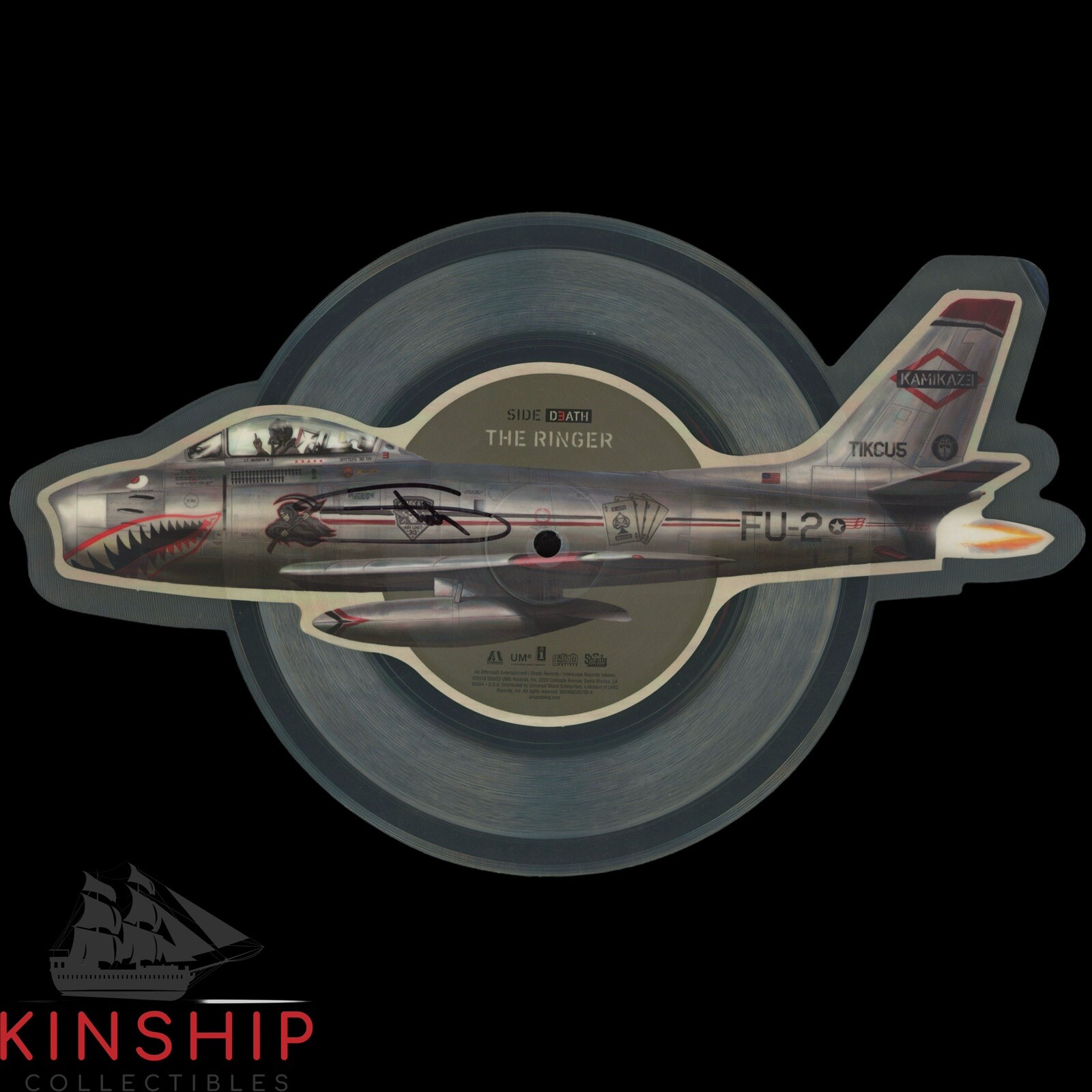 Eminem signed The Ringer Picture Disk JSA LOA Auto Grade 9 Slim Shady ...