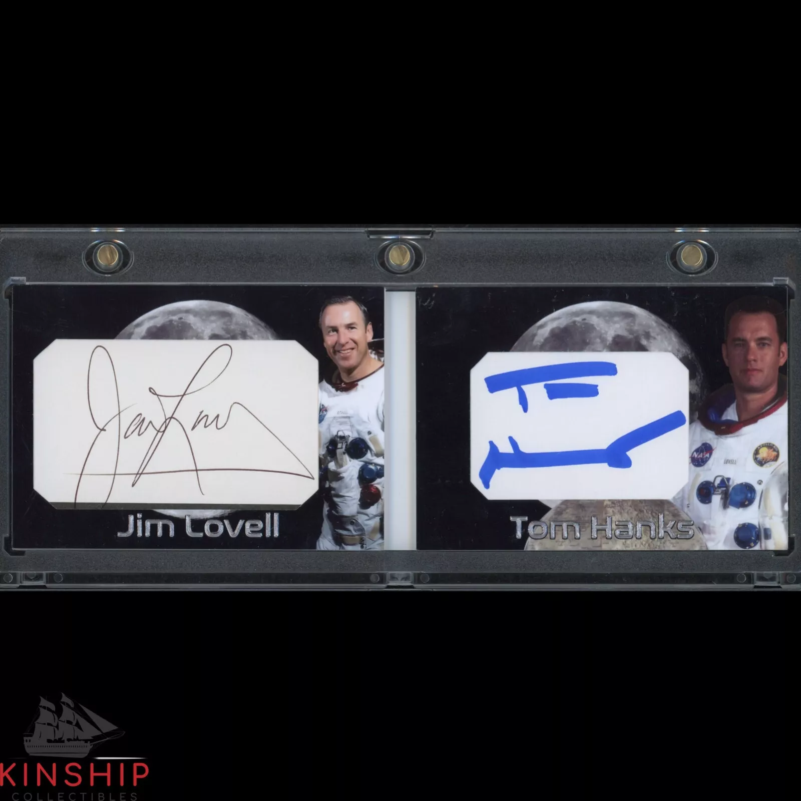 Tom Hanks & James Jim Lovell signed Cut Custom Booklet JSA COA Apollo ...
