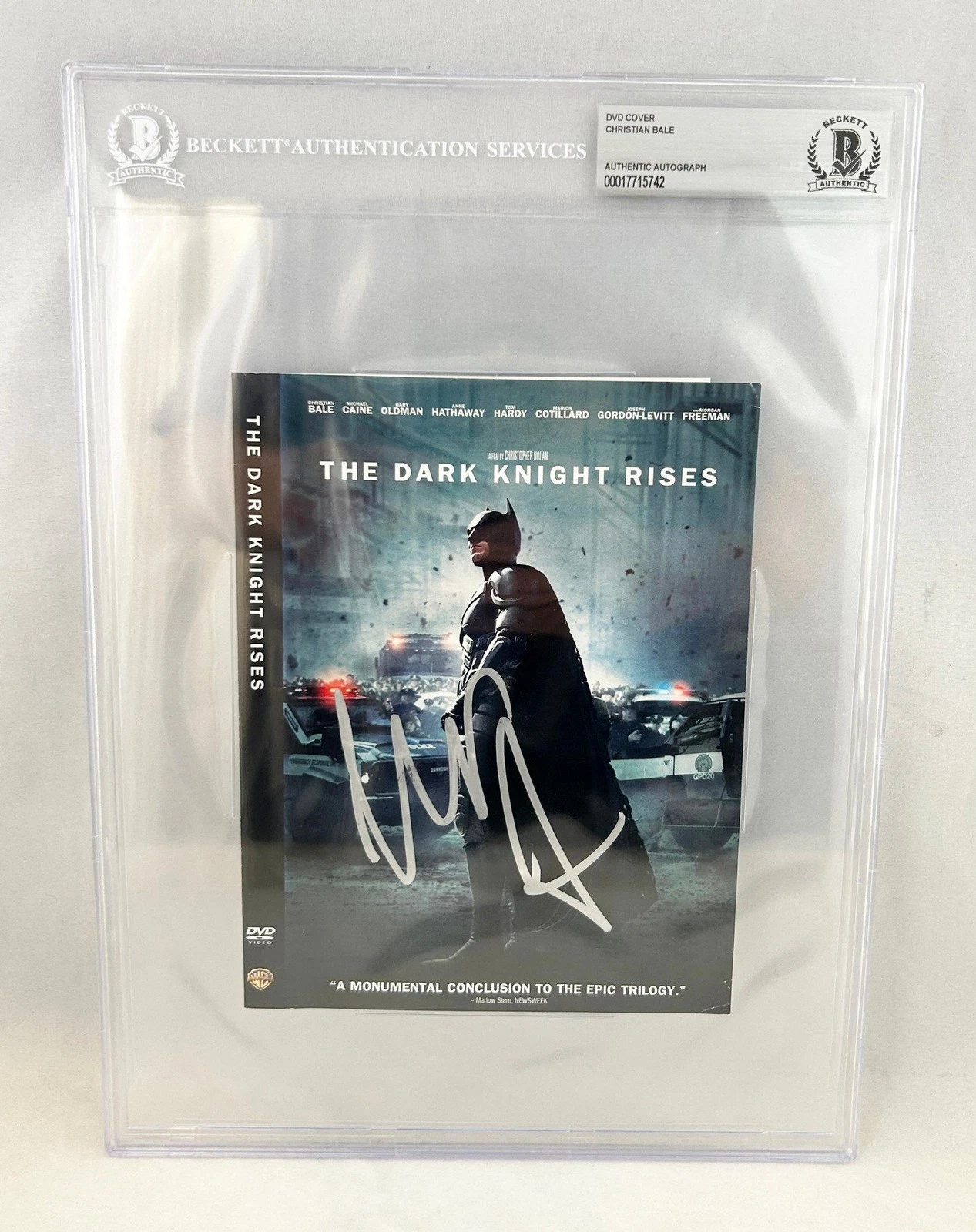 Christian Bale Signed DVD Cover Beckett BAS DC Batman The Dark Knight ...