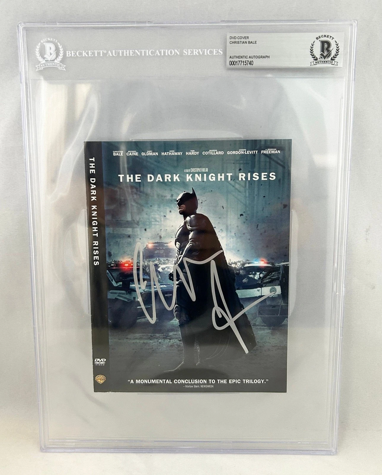 Christian Bale Signed DVD Cover Beckett BAS DC Batman The Dark Knight ...