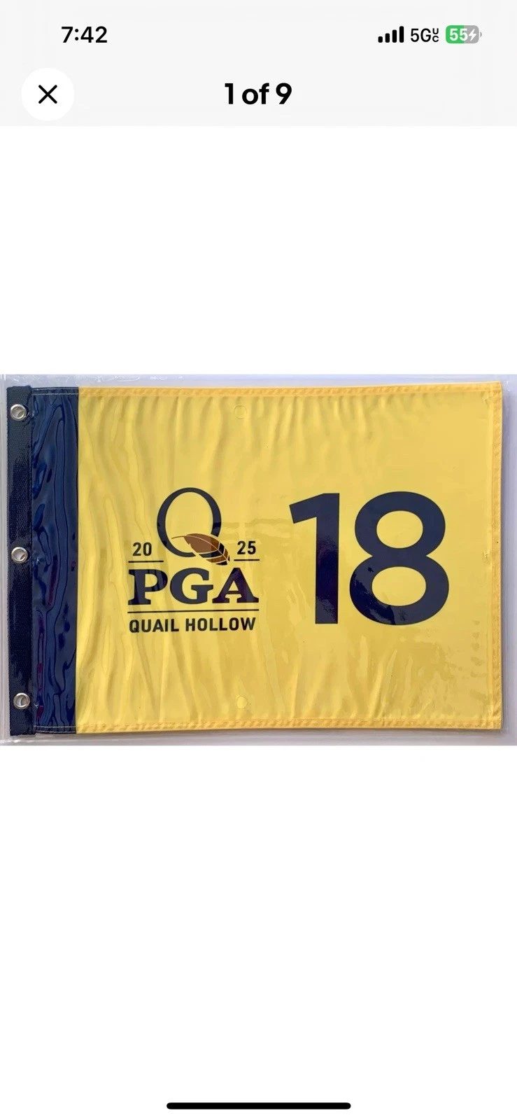 2025 Pga Championship Flag Quail Hollow yellow pin flag Scottie ...