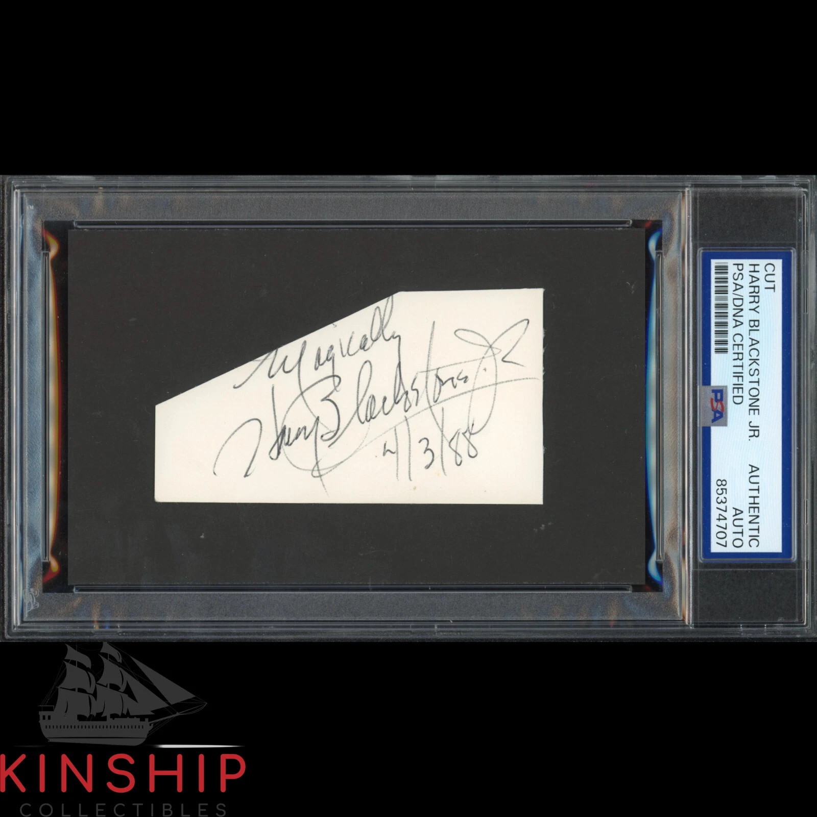 Harry Blackstone Jr signed cut PSA DNA Slabbed Magician Author Auto ...