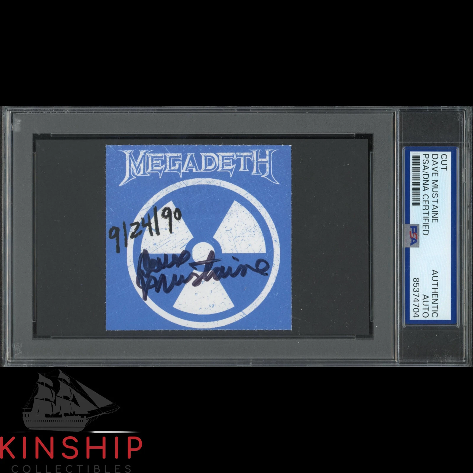 Dave Mustaine signed cut PSA DNA Slabbed Megadeth Auto Rare C4146 ...