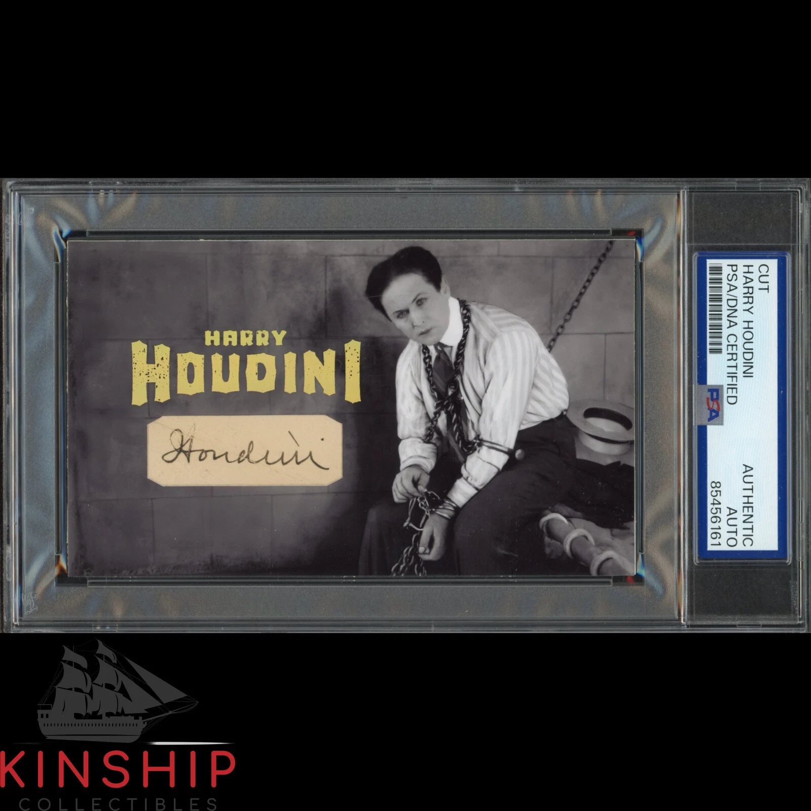 Harry Houdini signed Cut 3x5 Custom Card PSA DNA Slab Rare Magic Auto ...
