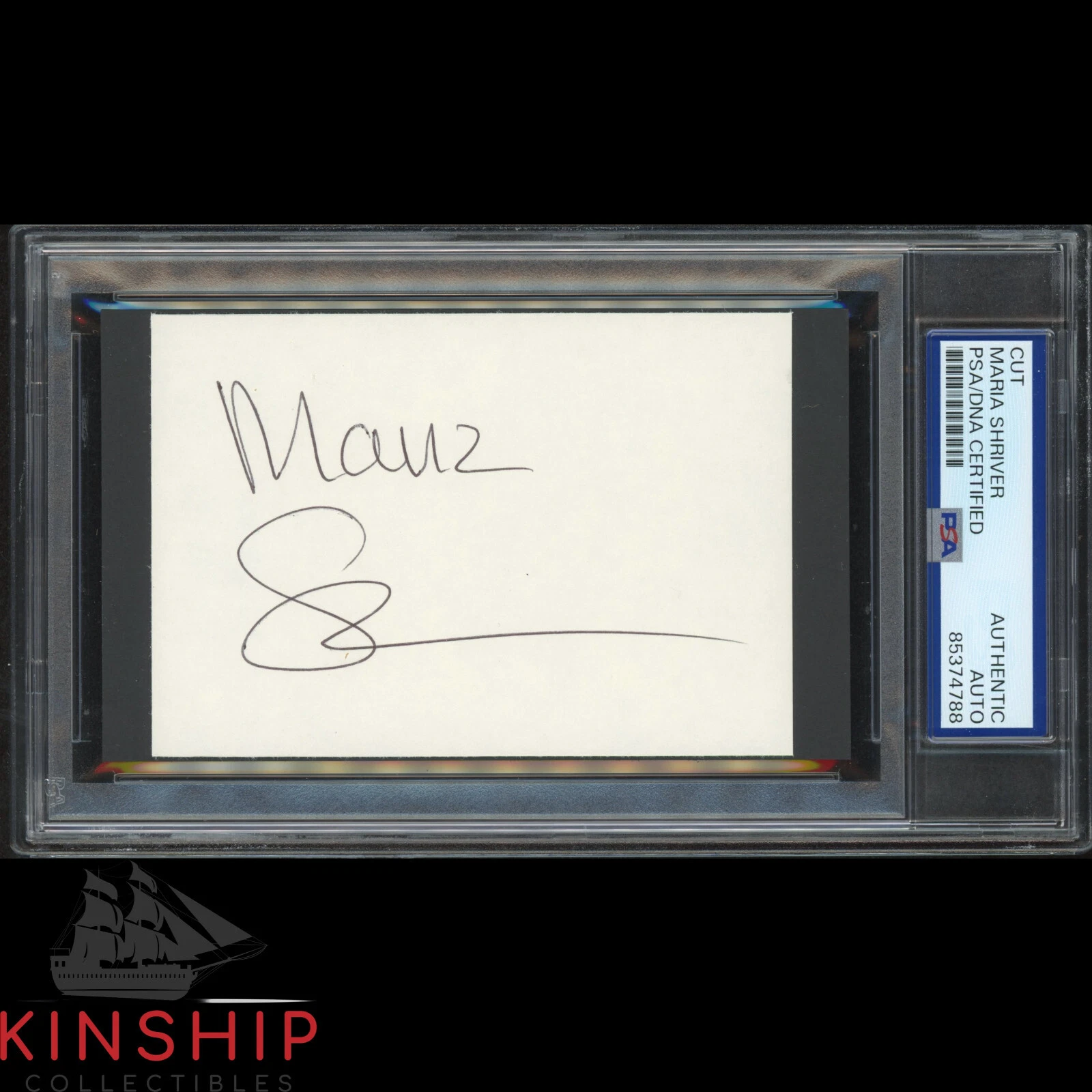 Maria Shriver signed cut PSA DNA Slabbed Arnold Schwarzenegger Wife ...