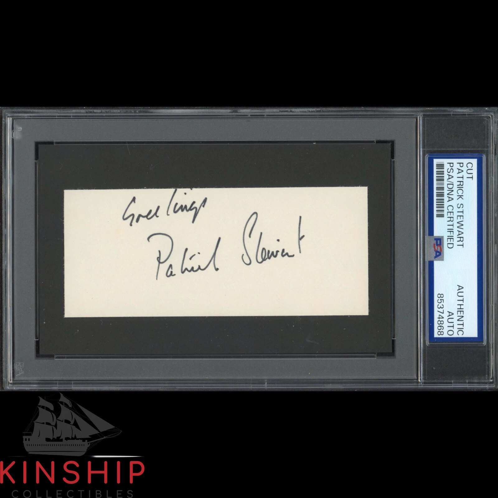 Patrick Stewart signed Inscribed Cut PSA DNA Slab Auto X-Men Star Trek ...