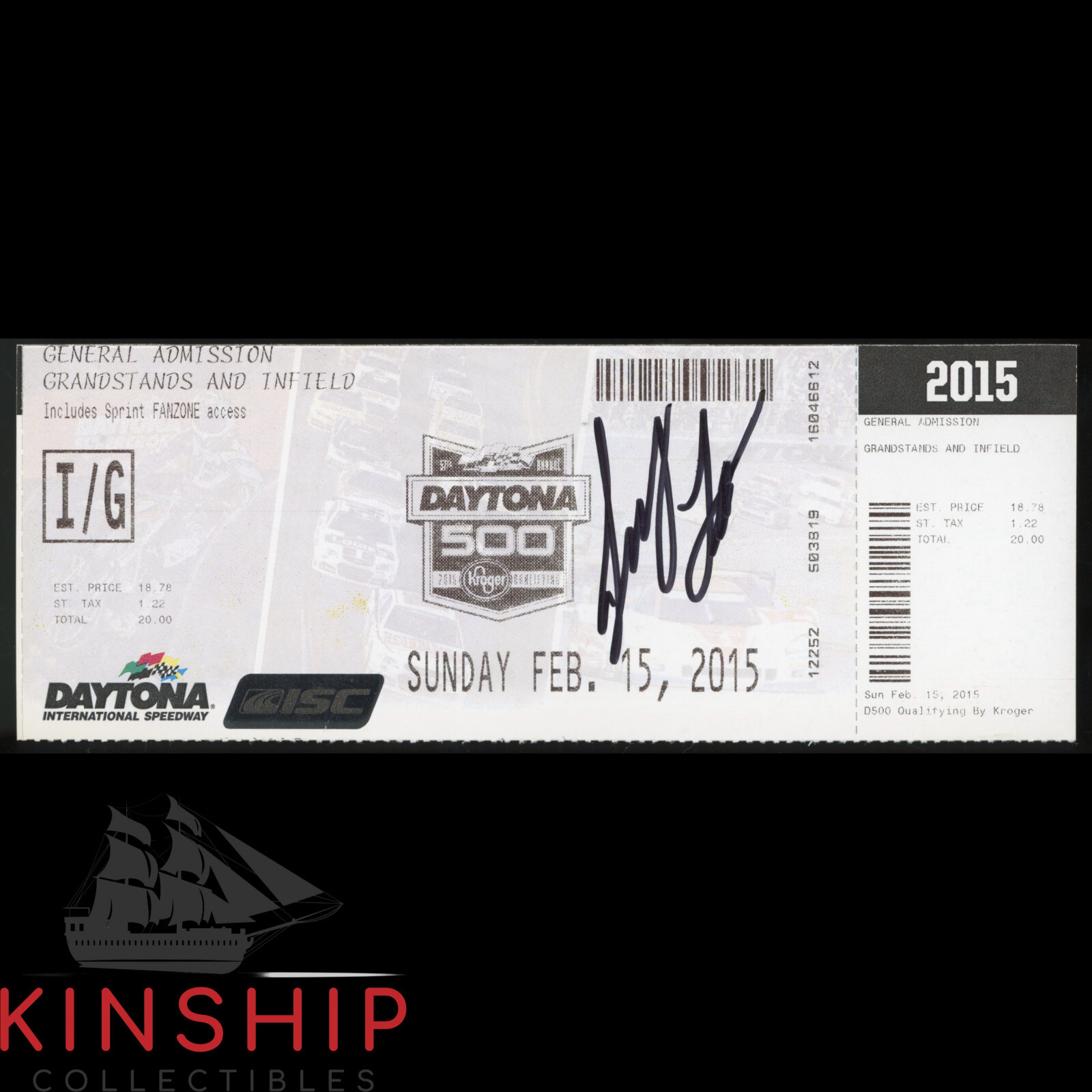Joey Logano signed 2015 Daytona 500 Ticket JSA COA Rare NASCAR Auto ...