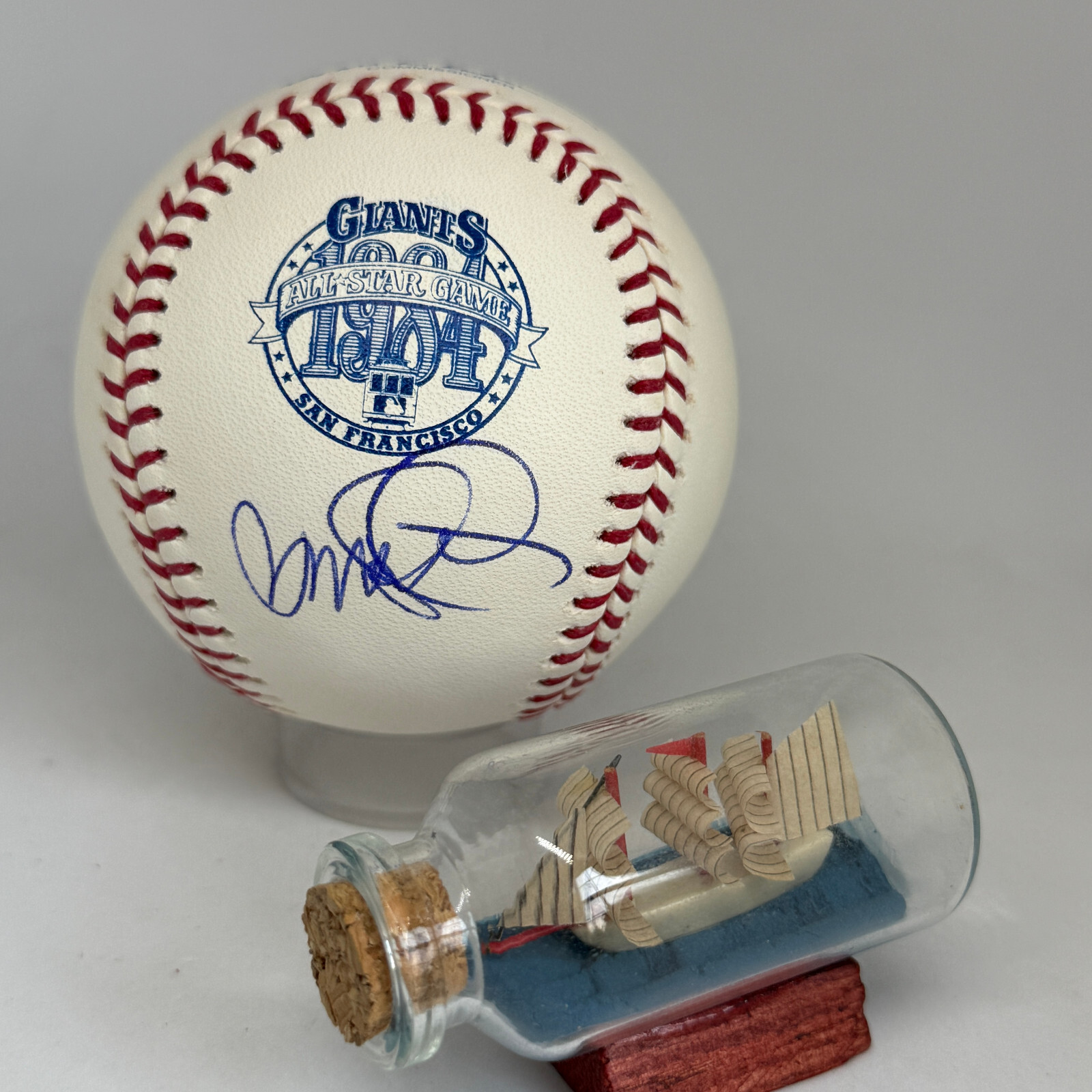 Ryne Sandberg signed Rawlings 1984 All Star Logo Baseball JSA COA Cubs ...