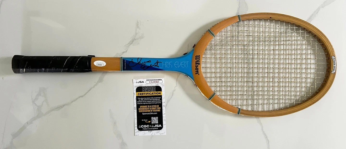 Chris Evert Signed Tennis Racquet JSA 2 COA | Autographia