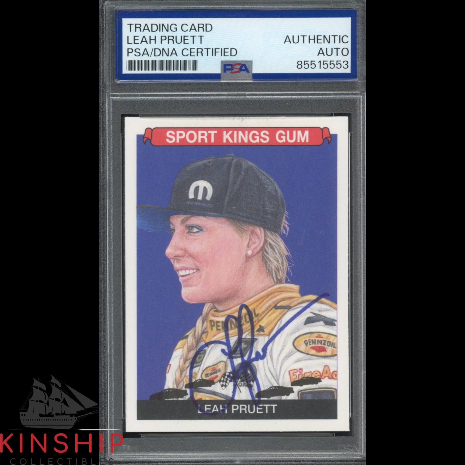 Leah Pruett signed 2020 Sport Kings Card PSA DNA Slab Drag Racing Auto ...