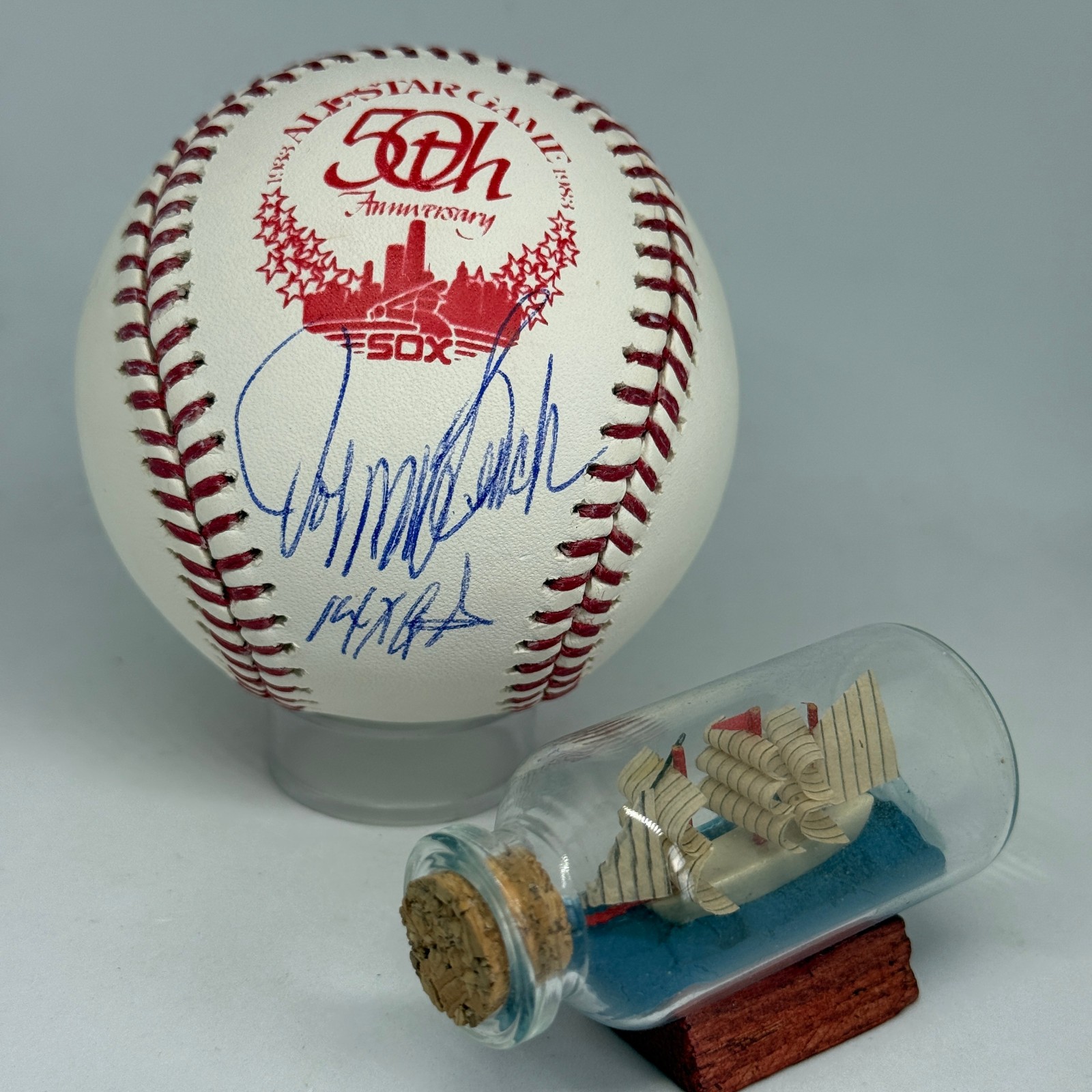 Johnny Bench signed Rawlings 1983 All Star Logo Baseball JSA COA ...
