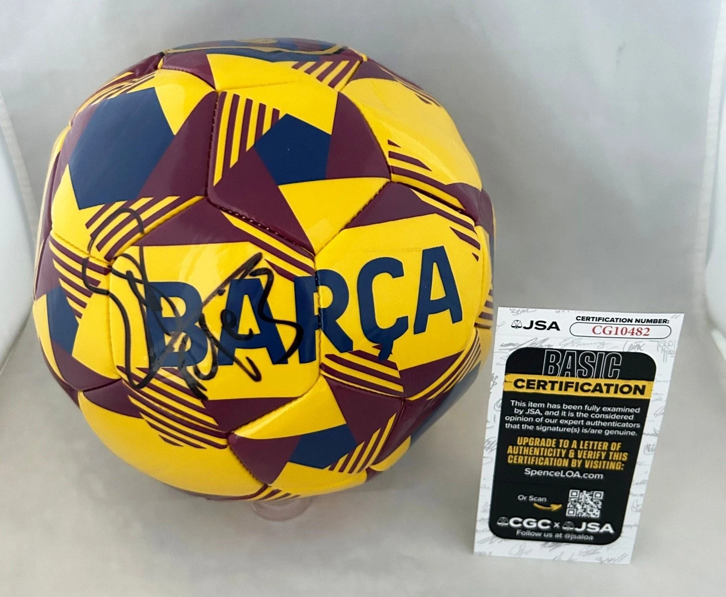Gerard Pique Soccer Ball Barcelona FC Barca JSA 1 COA | Autographia
