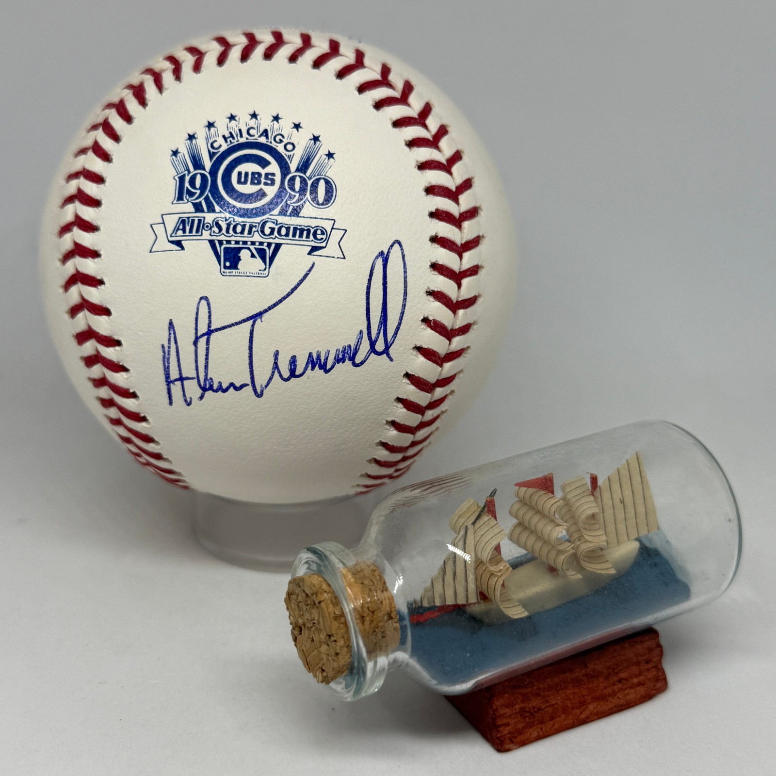 Alan Trammell signed Rawlings 1990 All Star Logo Baseball JSA HOF Last ...