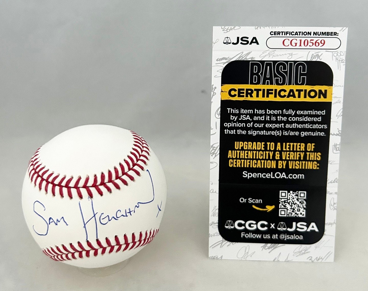 Sam Heughan Signed Baseball Outlander Jamie Fraser JSA 1 COA | Autographia