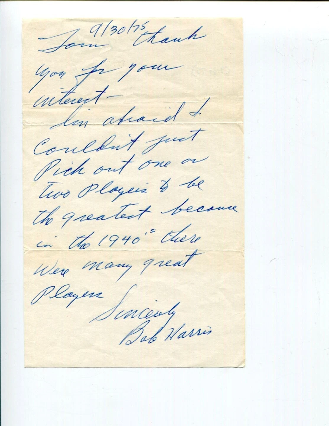 Bob Harris Philadelphia A's St. Louis Browns Detroit Tigers Signed ...