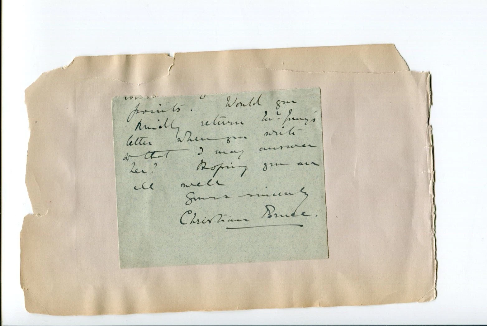 Lady Jean Christian Bruce Peerage Elgin Signed Autograph | Autographia