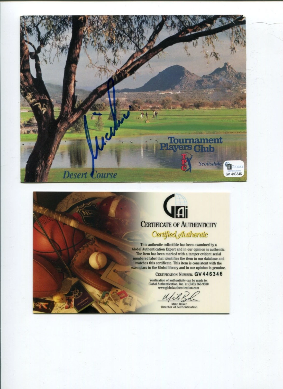 Nick Price British Open PGA Champ Signed Autograph TPC Scorecard COA ...