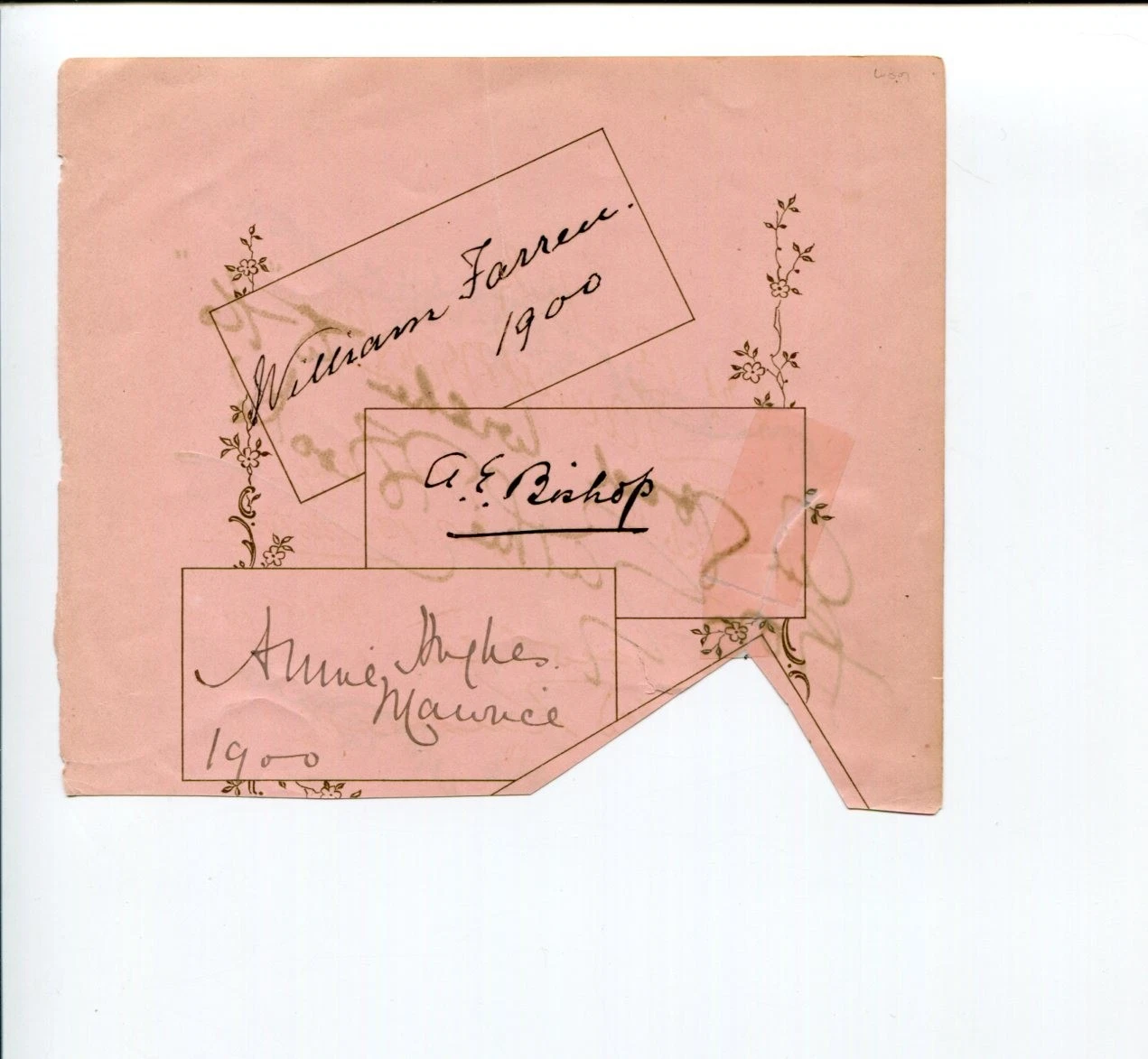 William Farren Jr Annie Hughes Maurice Alfred Bishop Actors Signed ...