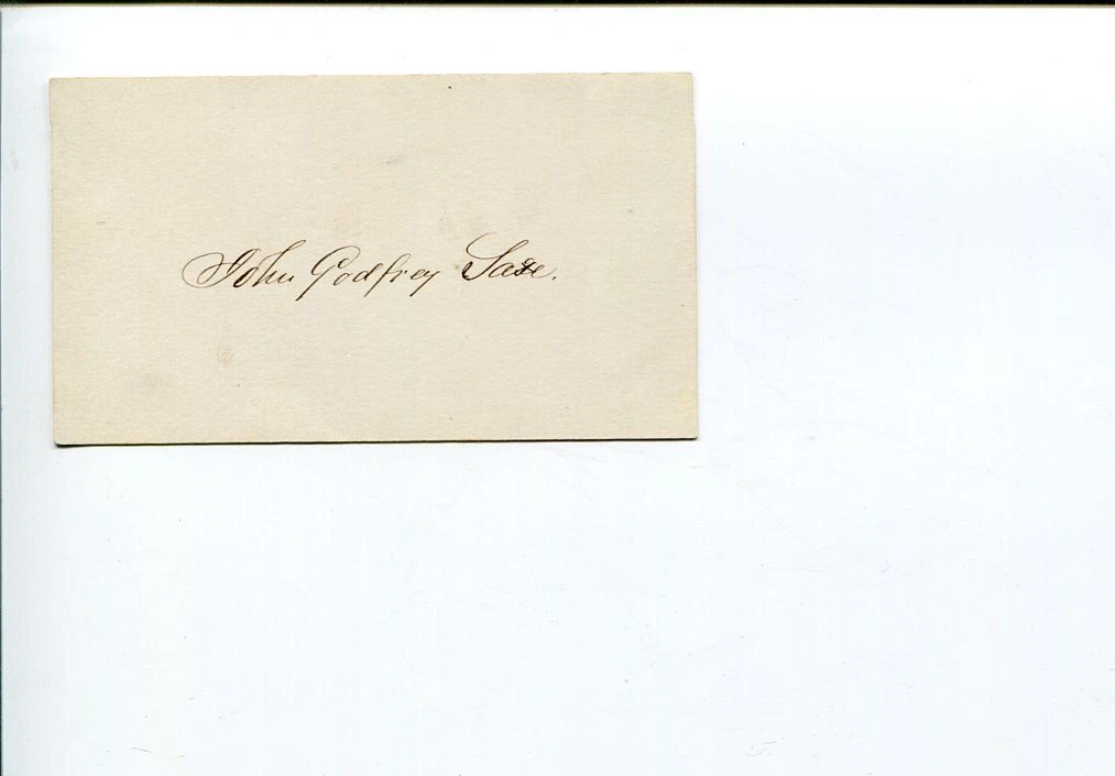 John Godfrey Saxe Poet Author Blindmen and the Elephant Signed ...