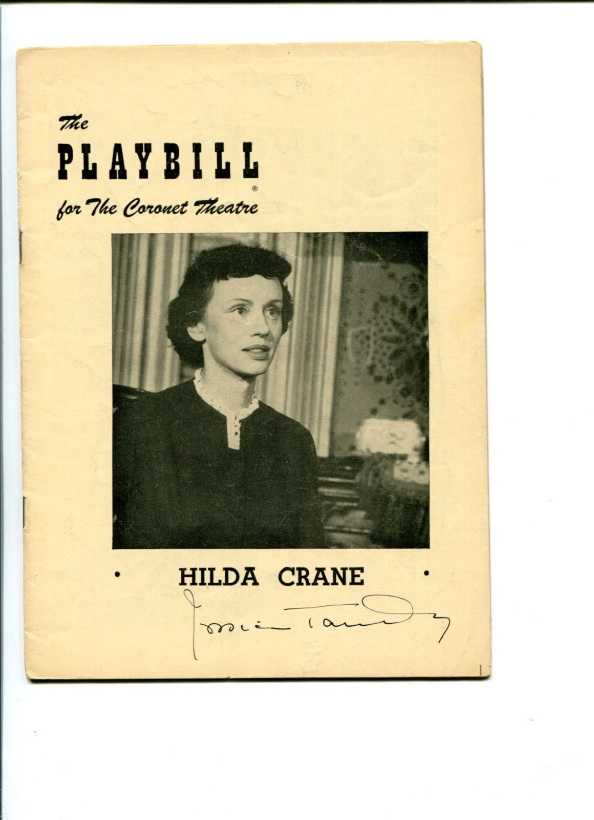 Jessica Tandy Hilda Crane 1950 Broadway Play Rare Signed Autograph ...
