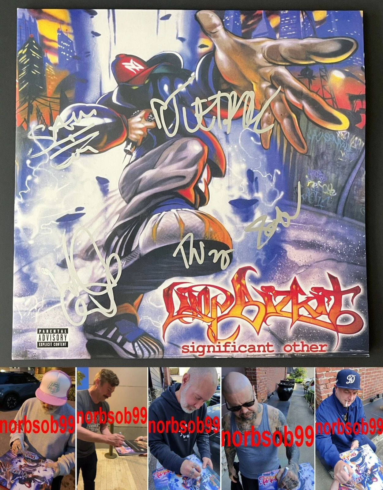 LIMP BIZKIT FRED DURST +4 SIGNED SIGNIFICANT OTHER VINYL ALBUM w/EXACT ...