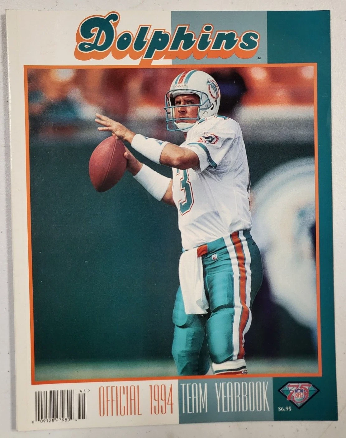 VINTAGE 1994 OFFICIAL TEAM YEARBOOK MIAMI DOLPHINS DAN MARINO COVER ...