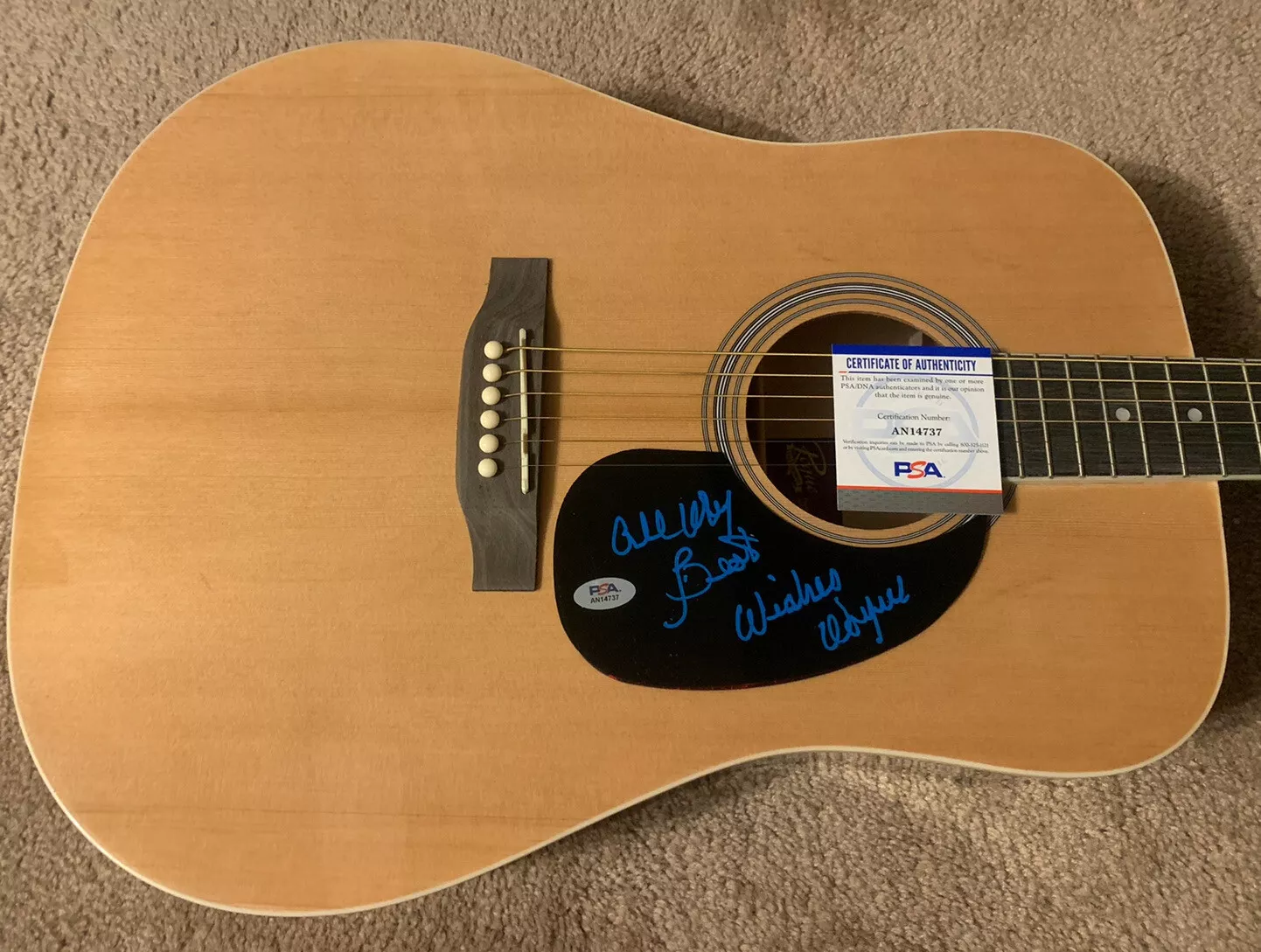 Wayne Newton Signed Autographed Acoustic Guitar PSA Certified | Autographia