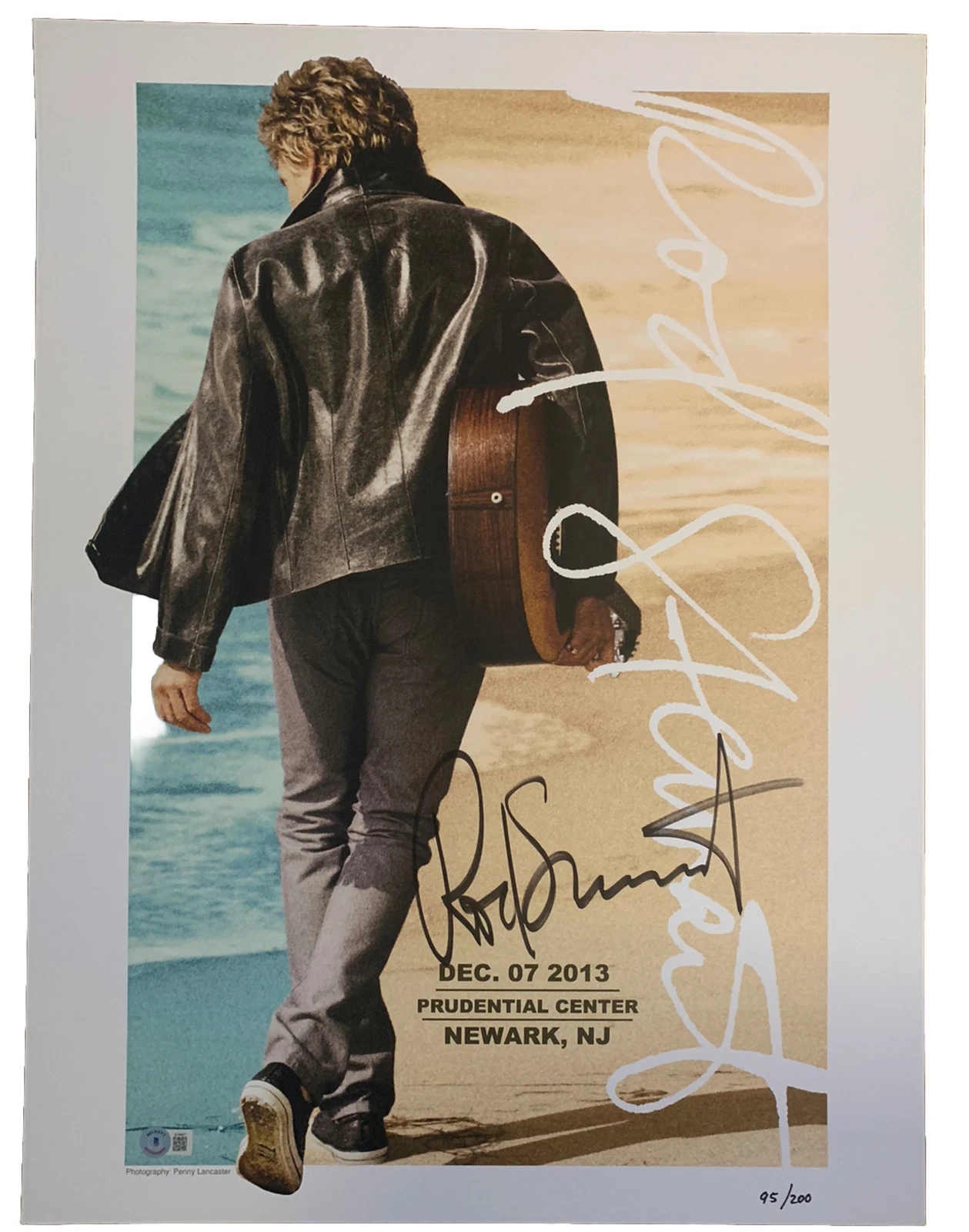 ROD STEWART Signed 2013 Prudential Arena Newark, NJ Concert Poster BAS ...