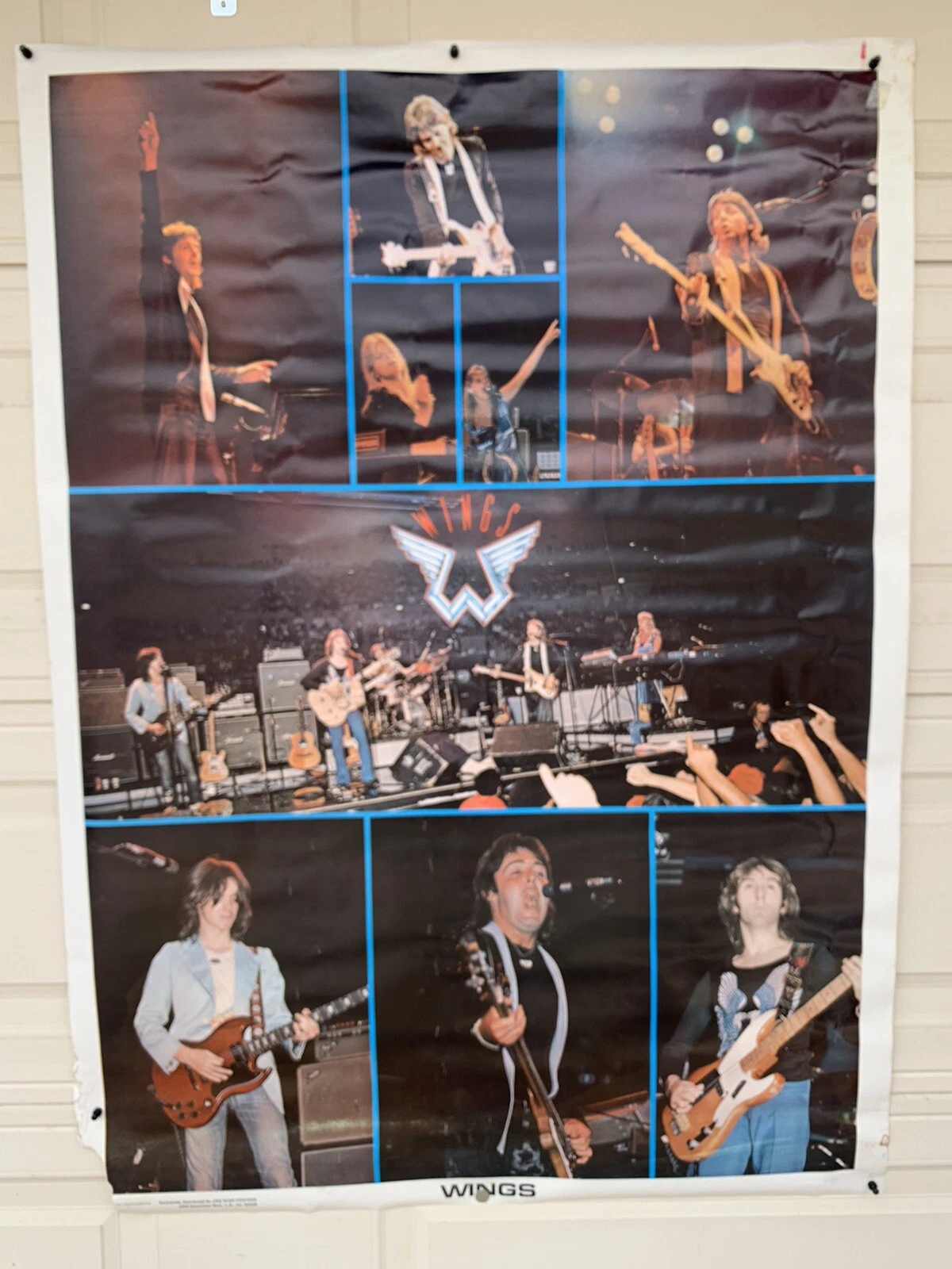 Paul McCarney WINGS Huge Wall Subway Poster 1976 ORIGINAL 42" x 58 ...