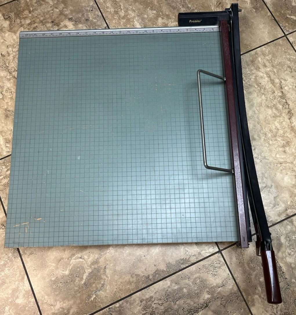 Vintage PREMIER PAPER CUTTER Guillotine Style 24" Model 724A Used ...