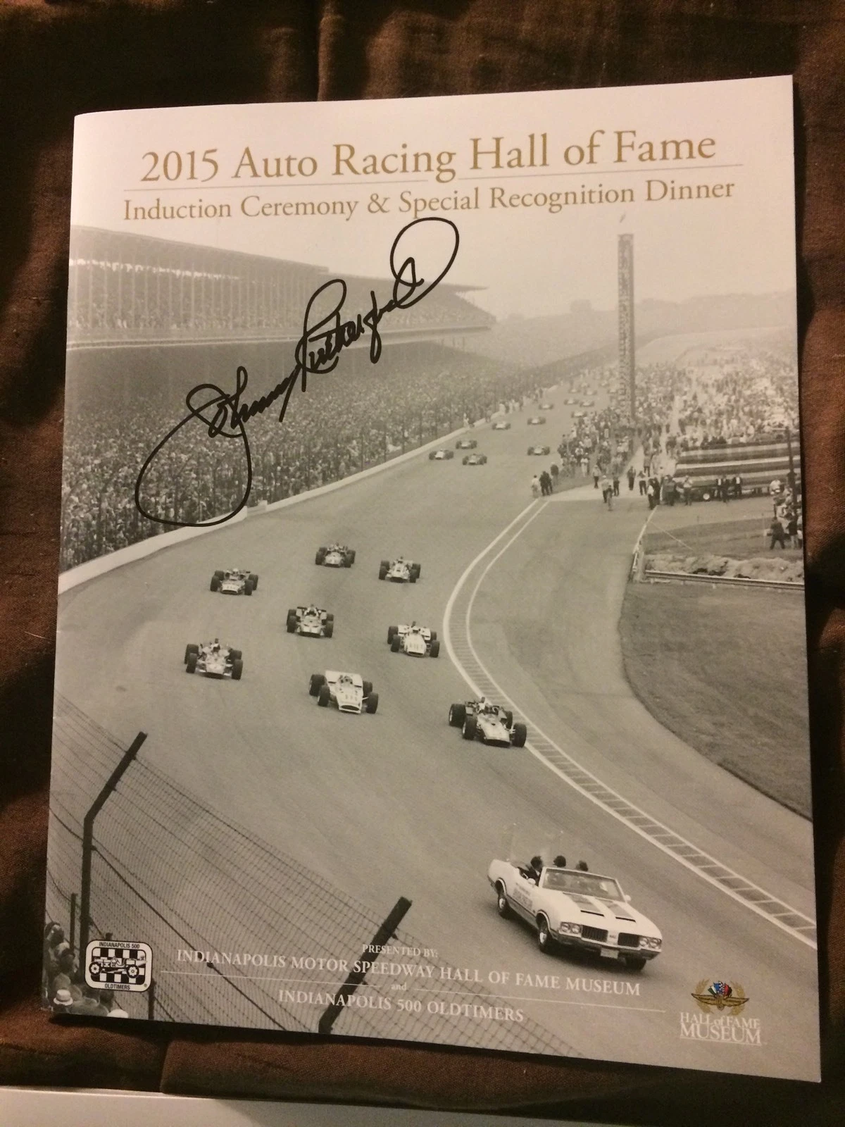 Johnny Rutherford Indy 500 Signed 2015 Hall Of Fame Booklet ...