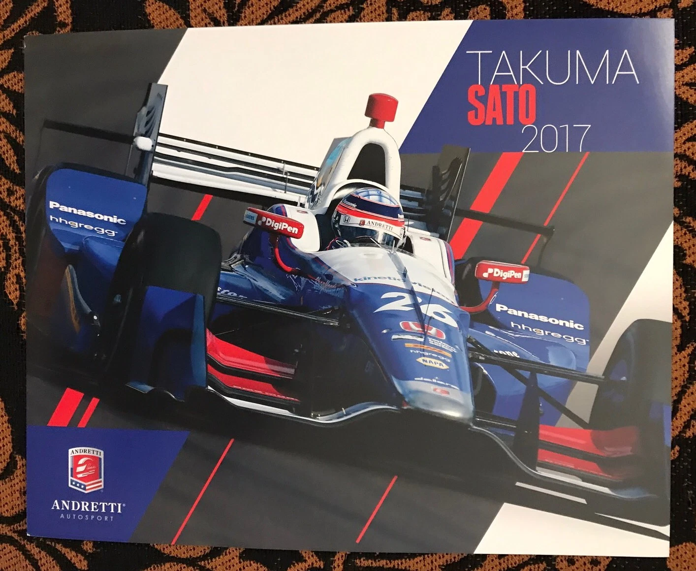 Takuma Sato Indianapolis 500 Promo Card Indy Car 2017 Winner | Autographia