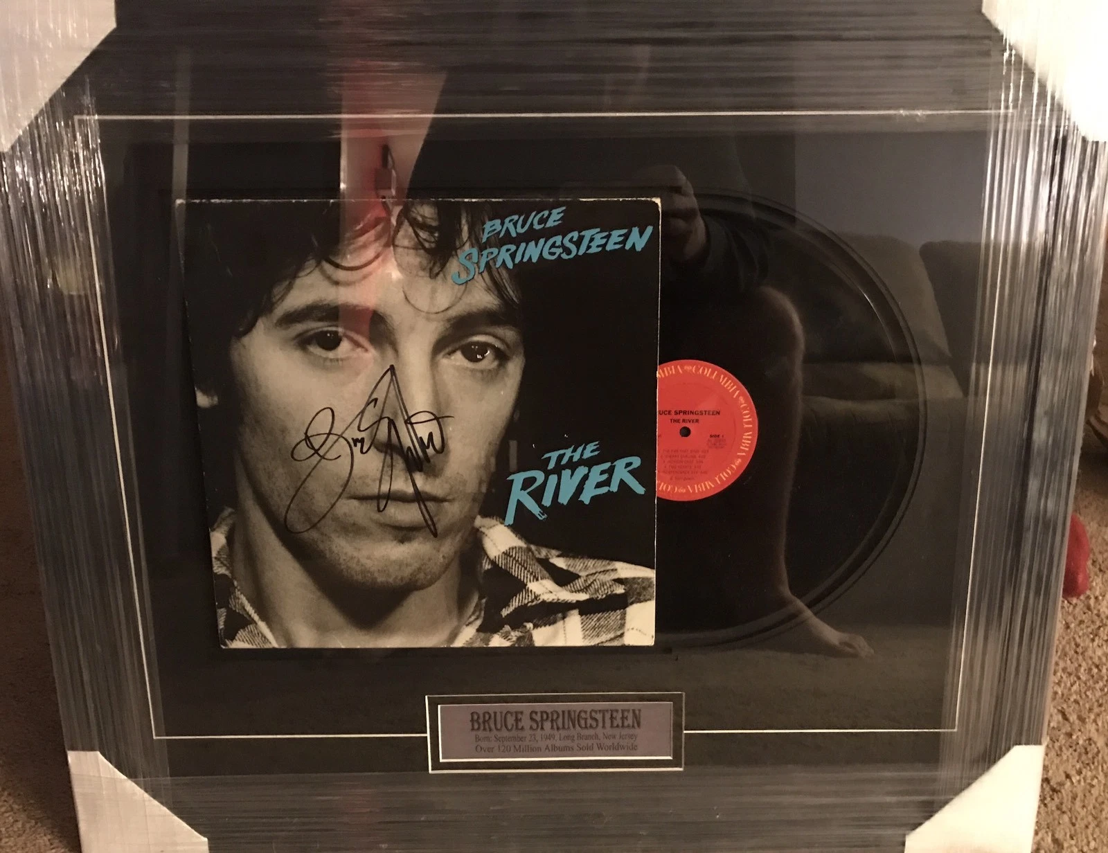 Bruce Springsteen Signed Custom Framed The River Album Psa/Dna One Of A ...