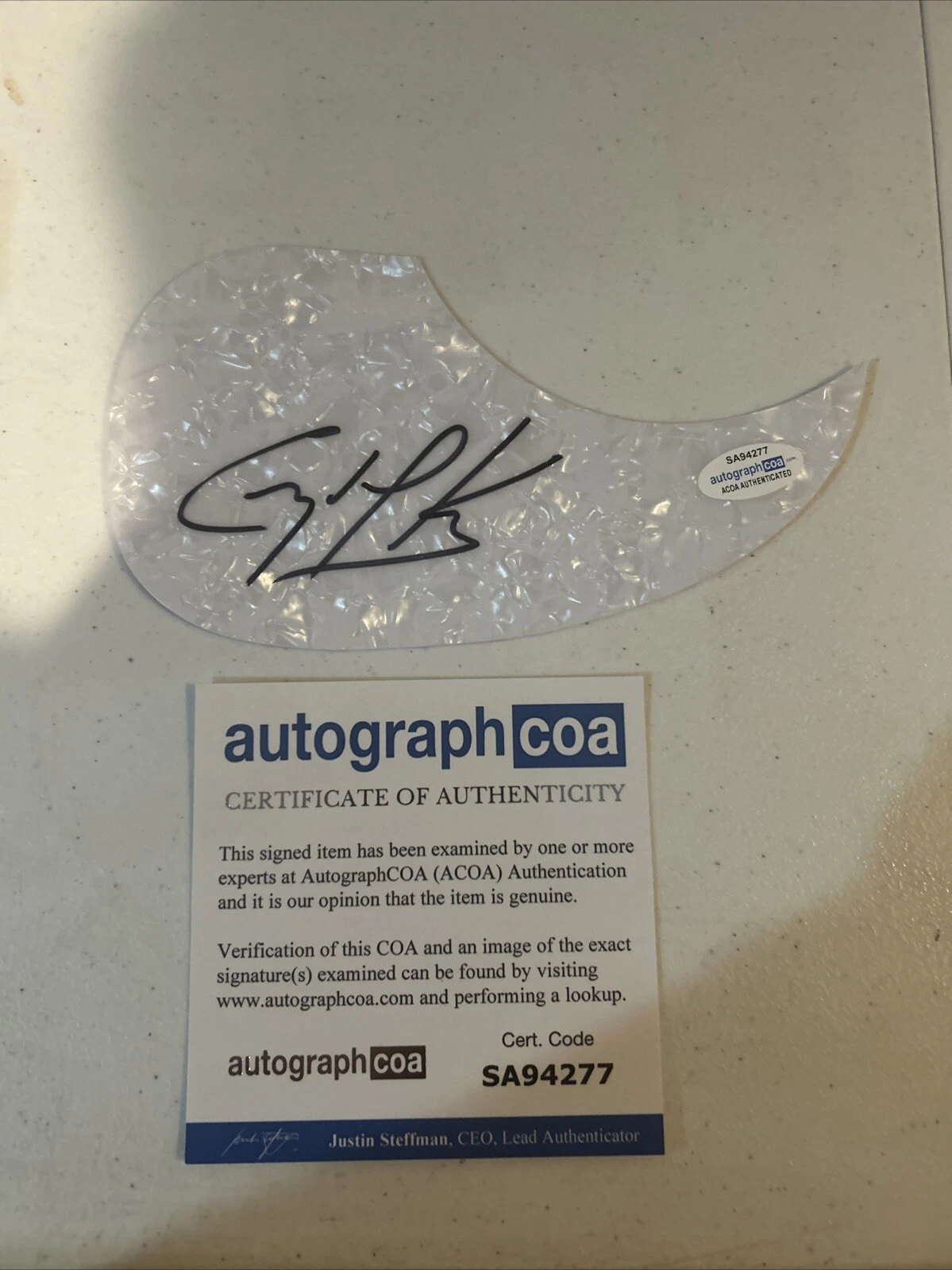 CORY MARKS SIGNED AUTOGRAPH ACOUSTIC PICKGUARD ACOA GUITAR OUTLAWS ...
