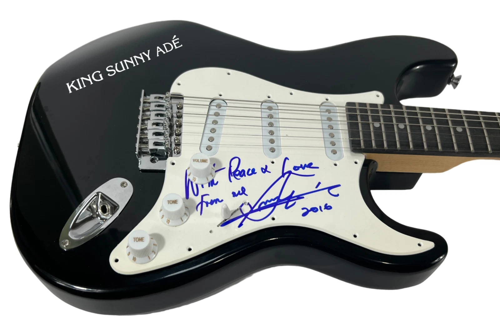 King Sunny Ade Signed Autograph Electric Guitar Juju Singer Afrobeats Legend COA | Autographia