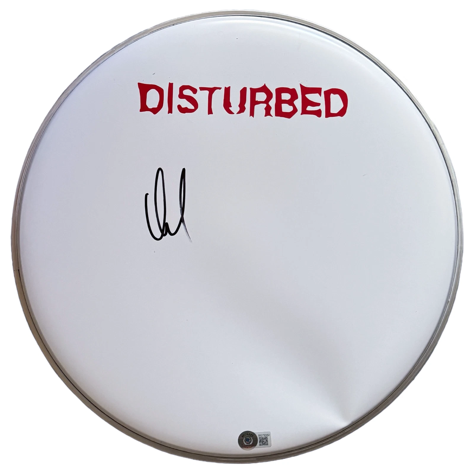 David Draiman DISTURBED Signed 14" Drumhead Band Singer Autograph Beckett COA | Autographia