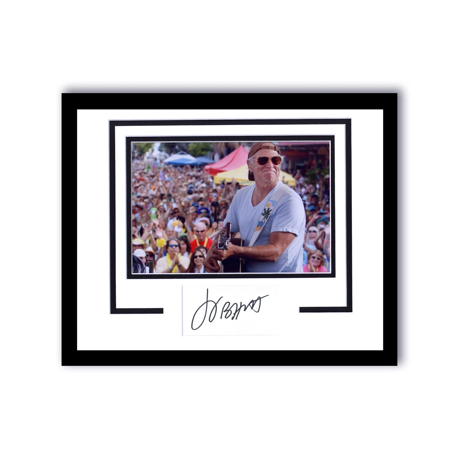 JIMMY BUFFETT SIGNED AUTOGRAPH FRAMED 11x14 DISPLAY ACOA MARGARITAVILLE ...