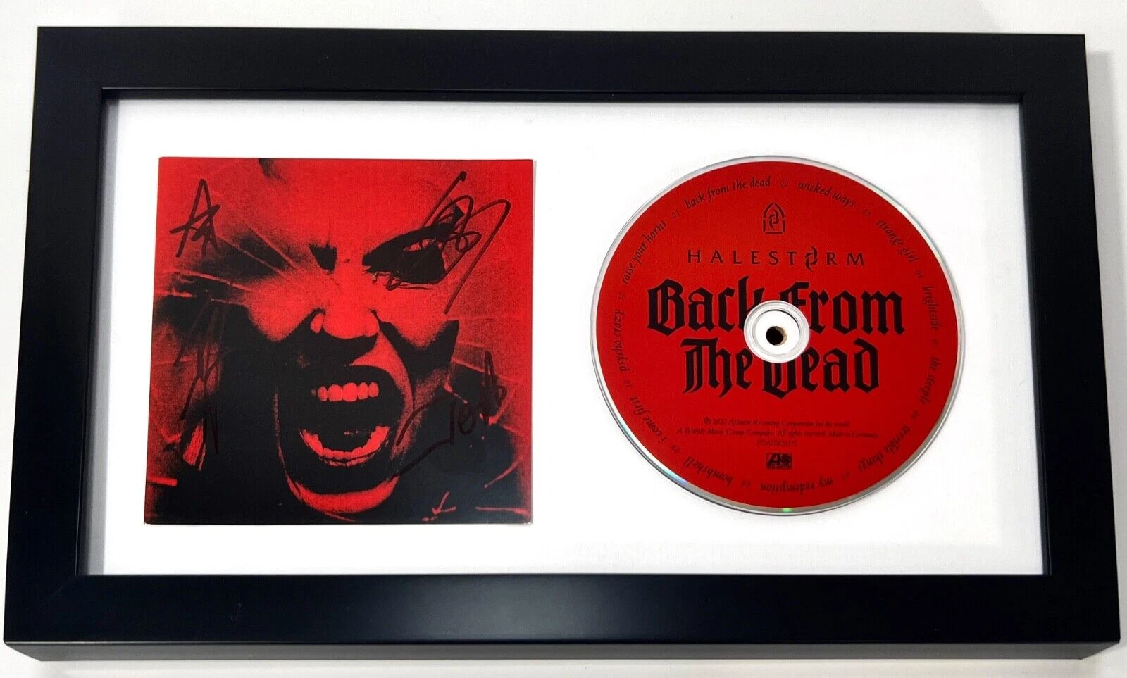 HALESTORM Signed Autograph BACK FROM THE DEAD CD Framed Lzzy Hale Full ...