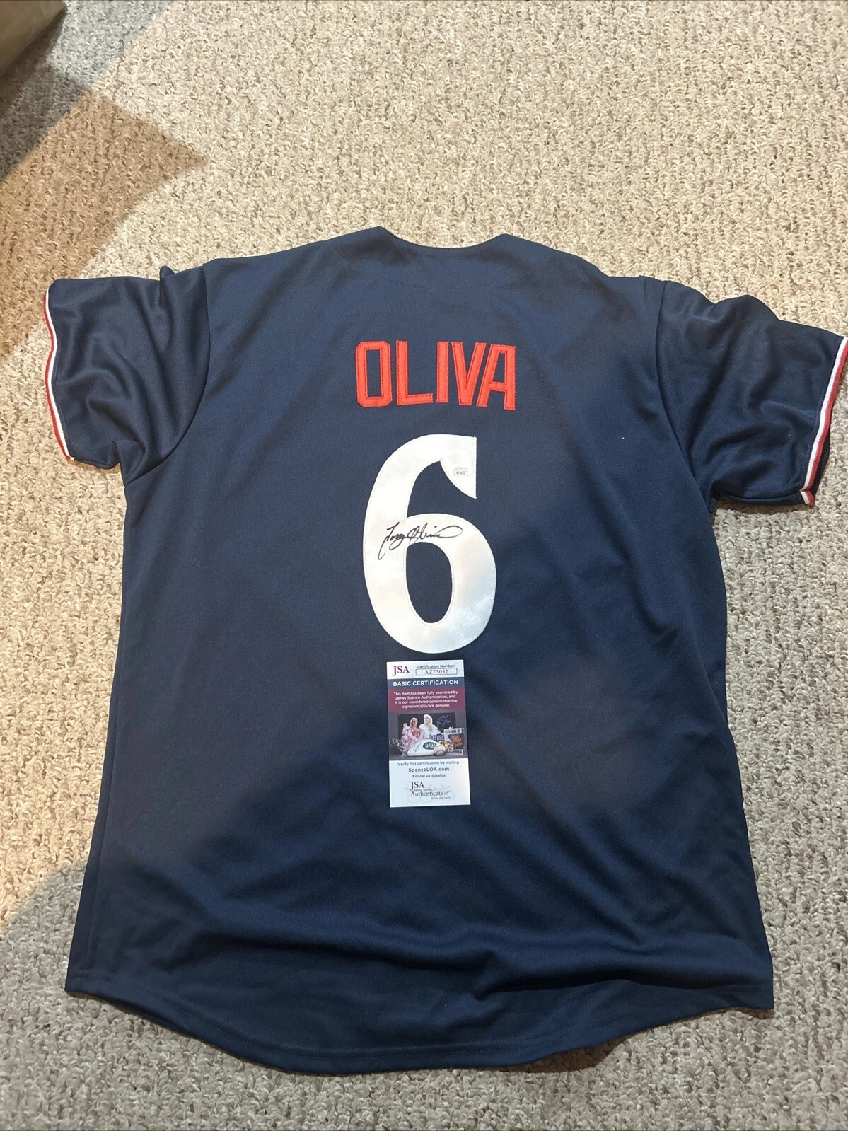 MINNESOTA TWINS- TONY OLIVA SIGNED AUTOGRAPH JERSEY JSA COA BASEBALL ...