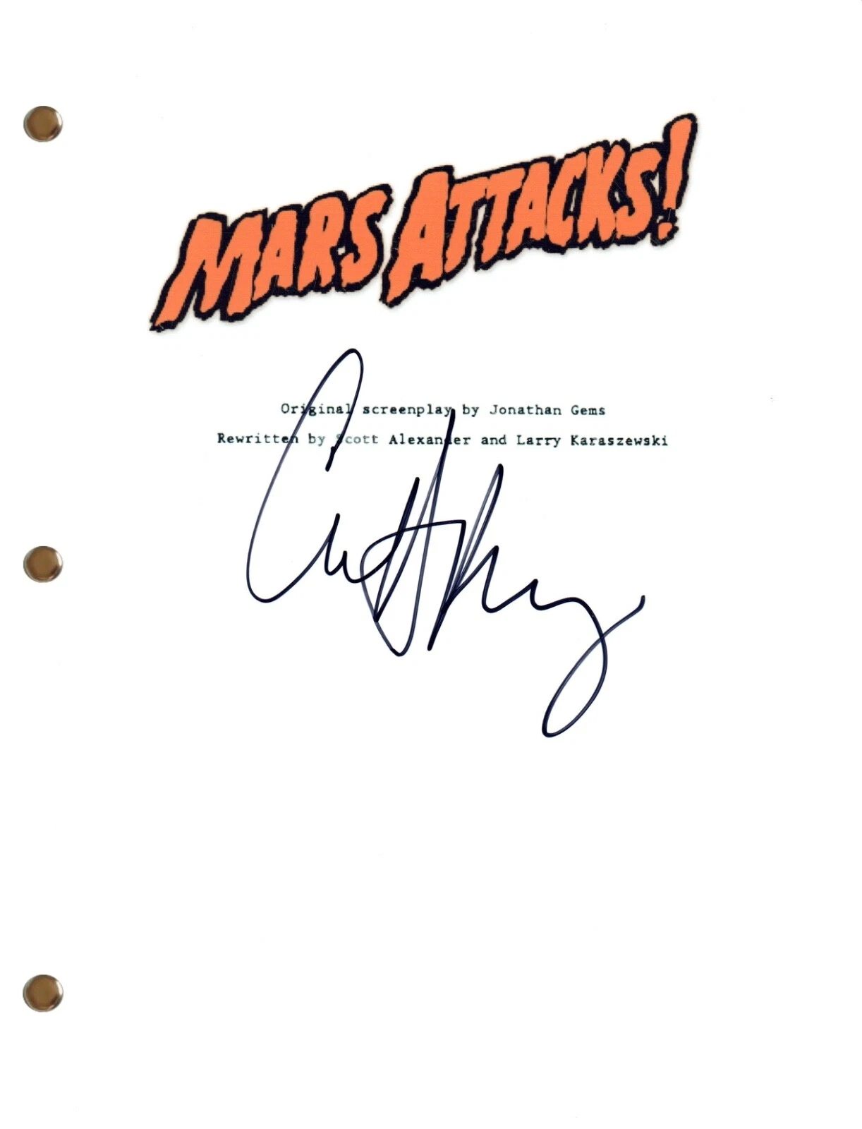 Annette Bening Mars Attacks! Signed Autographed Movie Script Full ...