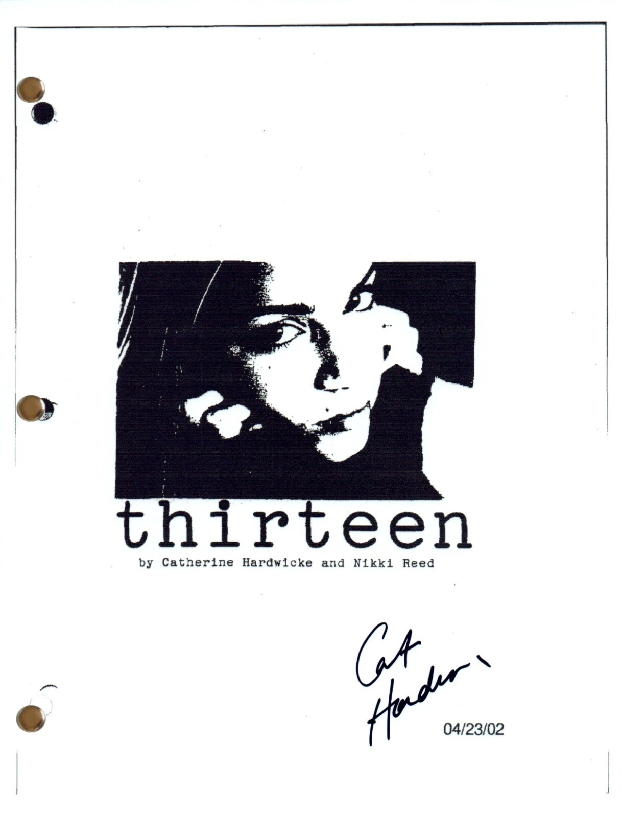 Catherine Hardwicke Signed Autograph THIRTEEN Movie Script Full ...