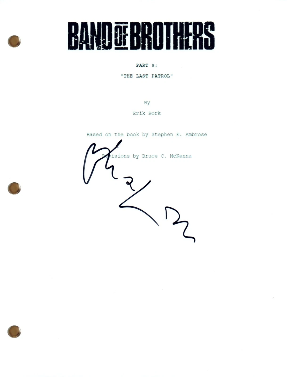 Damian Lewis Signed Autograph BAND OF BROTHERS Part 8 Script Full ...