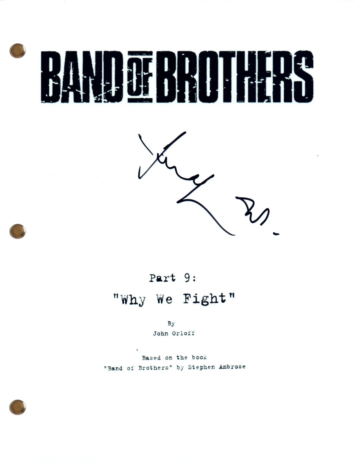 Damian Lewis Signed Autograph BAND OF BROTHERS Part 9 Script Full ...