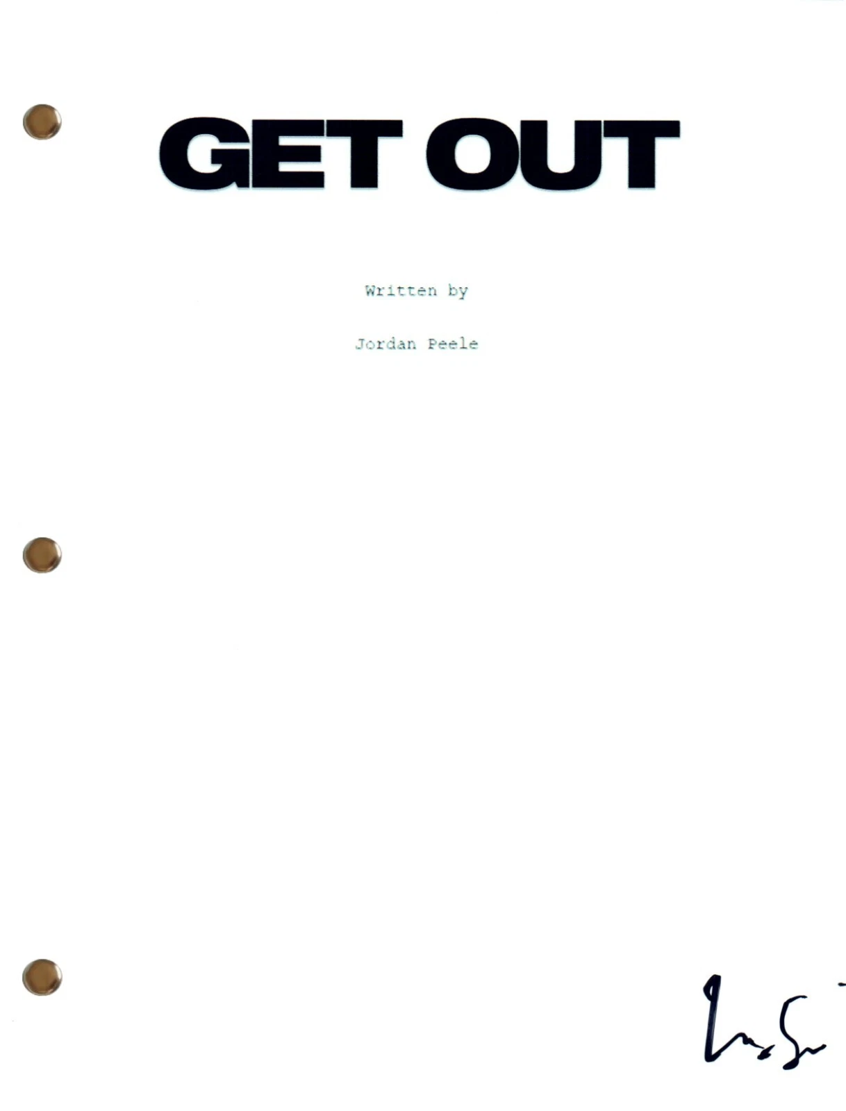 LaKeith Stanfield GET OUT Autograph Signed Movie Script Screenplay ...