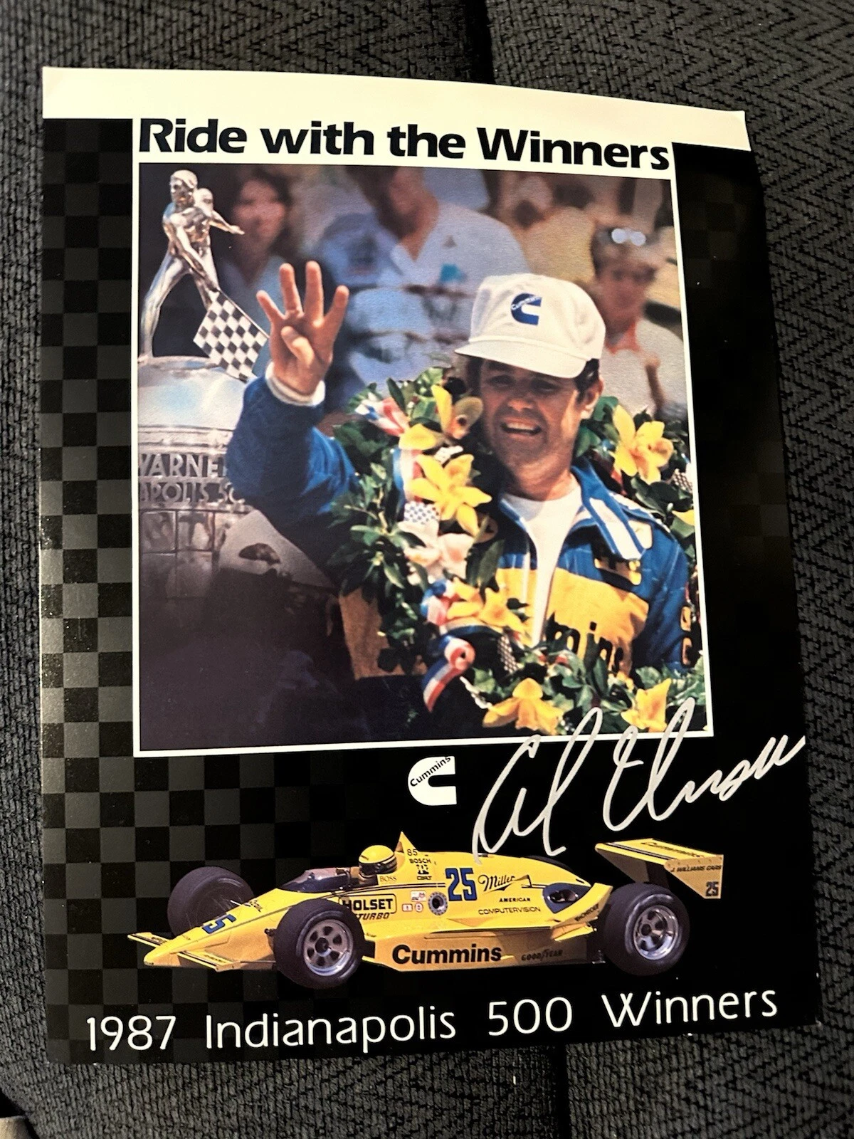 Al Unser Sr Promo Card Signed Hero Handout Card Indianapolis 500 Indy ...