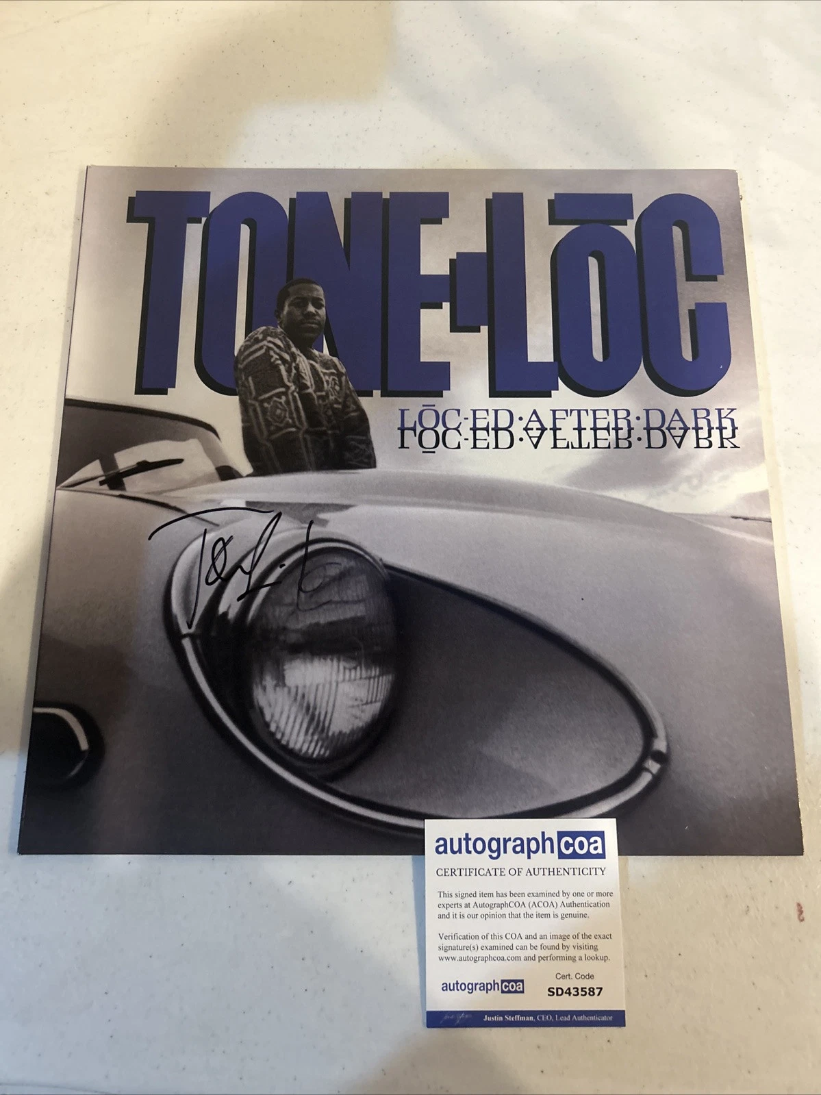 TONE LOC SIGNED AUTOGRAPH VINYL ALBUM ACOA LOCED AFTER DARK RECORD RAP ...