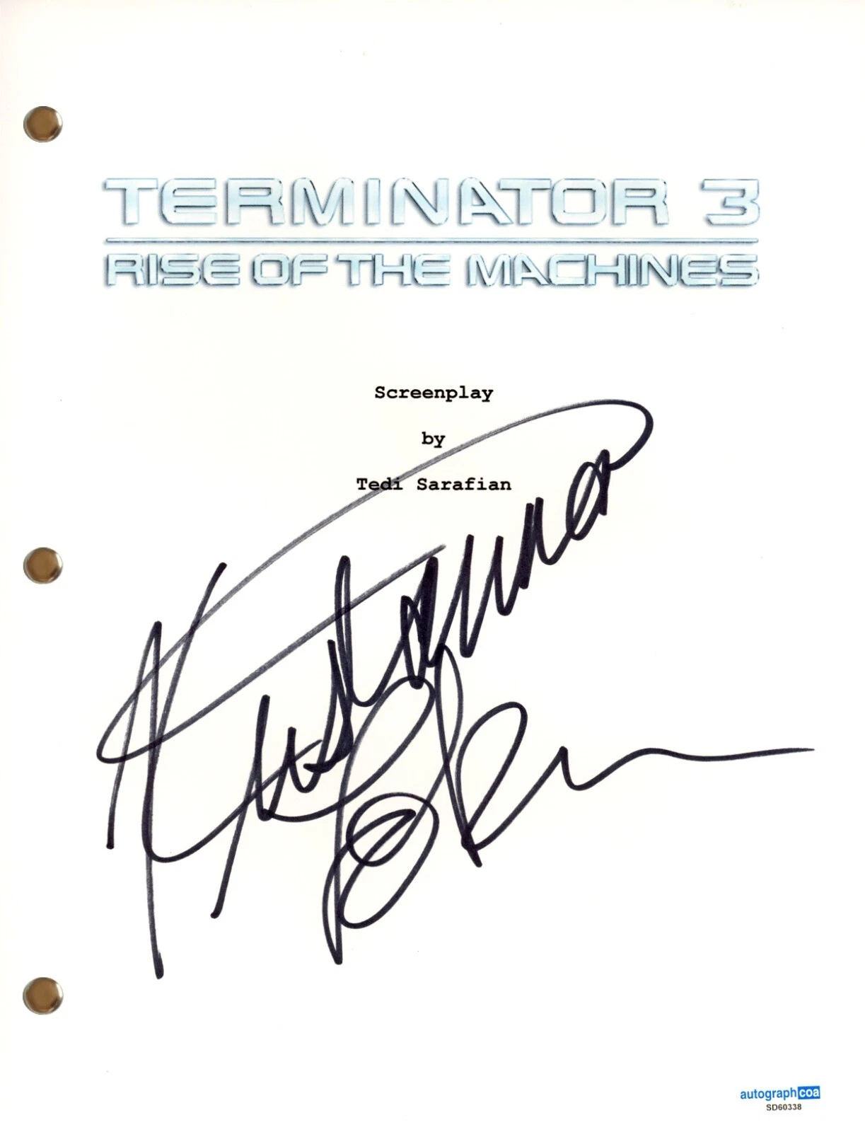 Kristanna Loken “Terminator 3” Signed Autograph Movie Script Screenplay ...