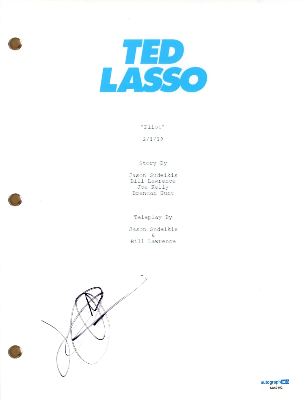 Juno Temple "Ted Lasso" Signed Autograph Pilot Episode Script Keeley ...