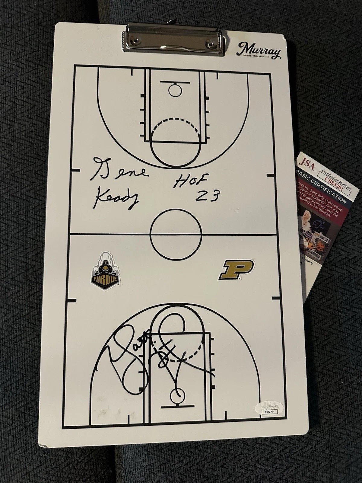 Gene Keady & Matt Painter Signed Clip Board JSA Authentication COA ...